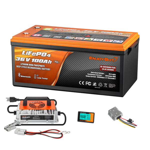 Enjoybot 36V 100Ah Plus Lithium Golf Cart Battery Conversion Kit ...