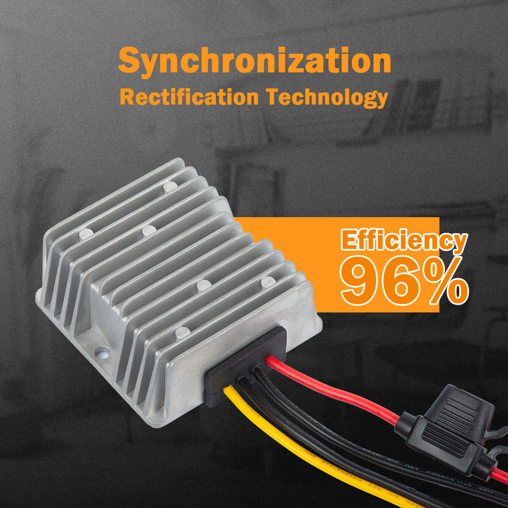 Enjoybot DC-DC 24V/36V/48V to 12V Step Down Converter 20A 240W with Fu ...